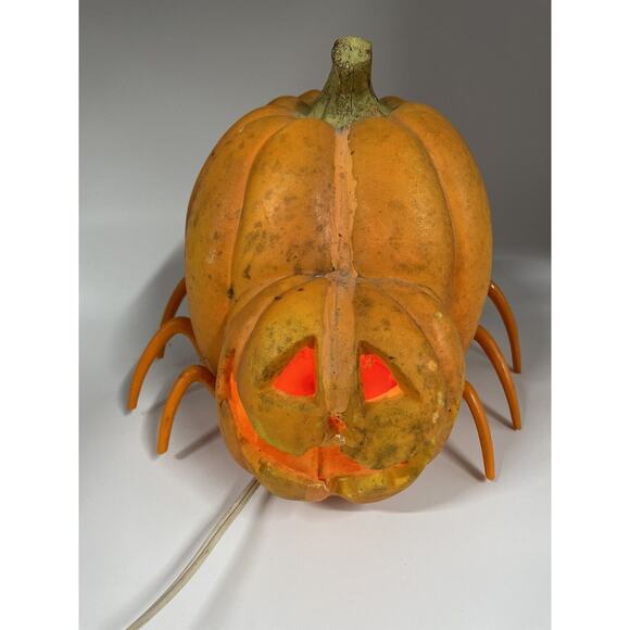 Holiday | Vintage Halloween Jack Olantern Spider Pumpkin Trendmasters ...